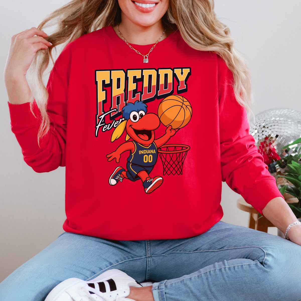 Indiana Fever Freddy Fever Mascot Long Sleeve Tee – Kowen Designs